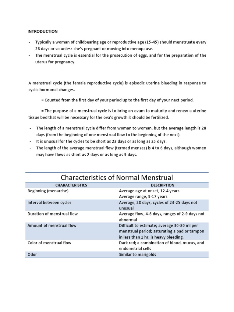 Menstruation Notes | PDF | Menstrual Cycle | Ovary