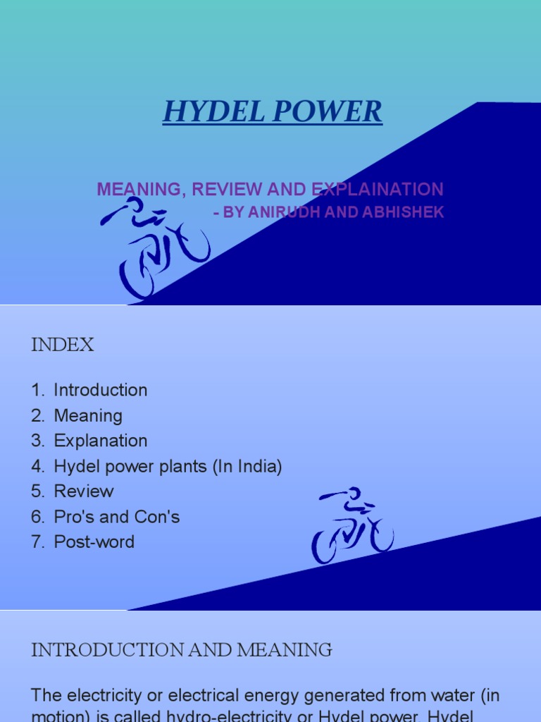 Understanding Hydel Power Basics | PDF | Hydroelectricity | Power Station