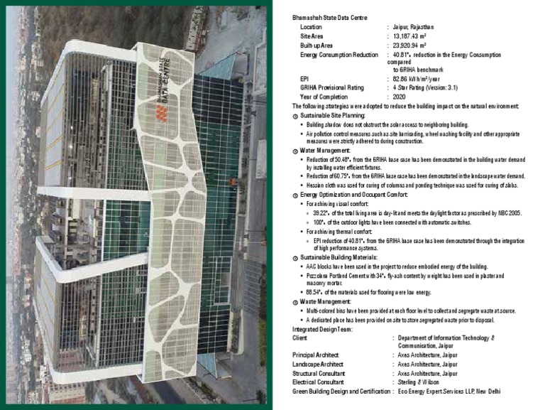 Bhamashah State Data Centre - 0 | PDF | Green Building | Sustainable ...