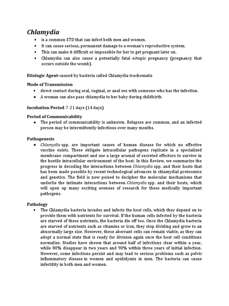 Chlamydia Report | PDF | Medical Specialties | Clinical Medicine