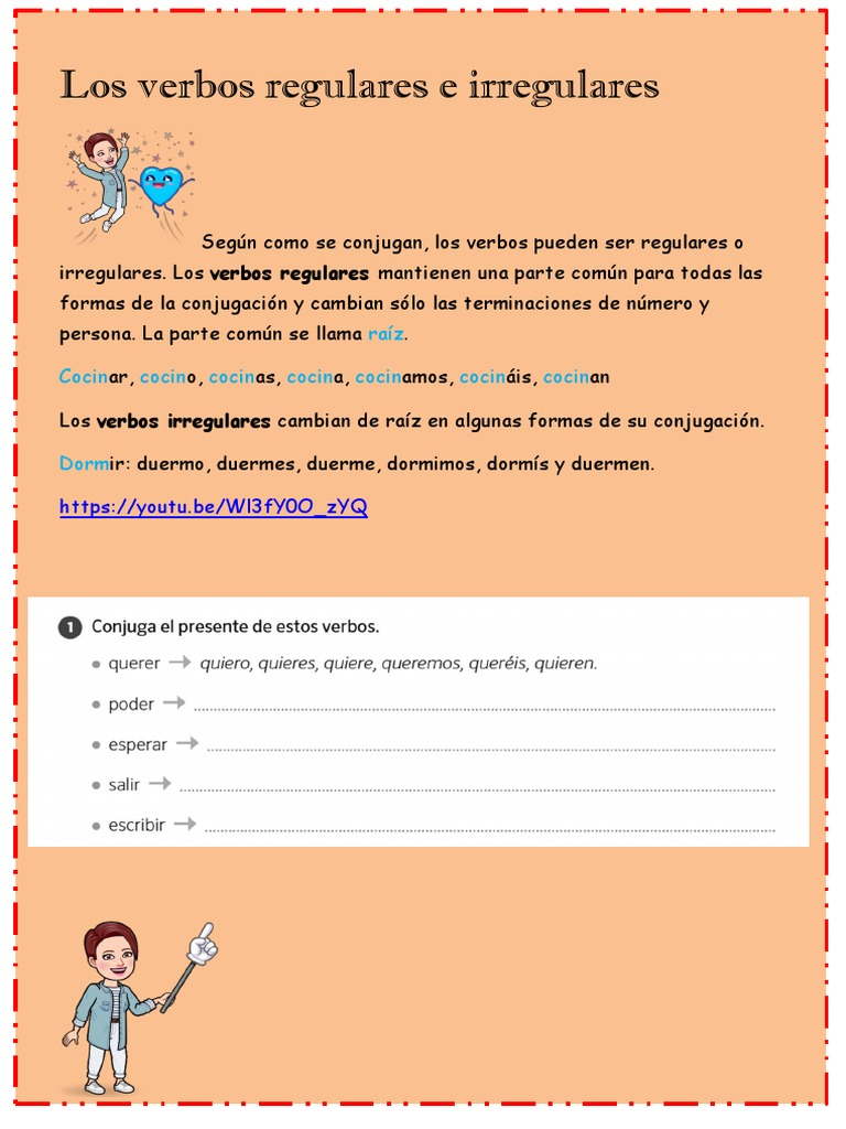 Verbos Regulares e Irregulares | PDF