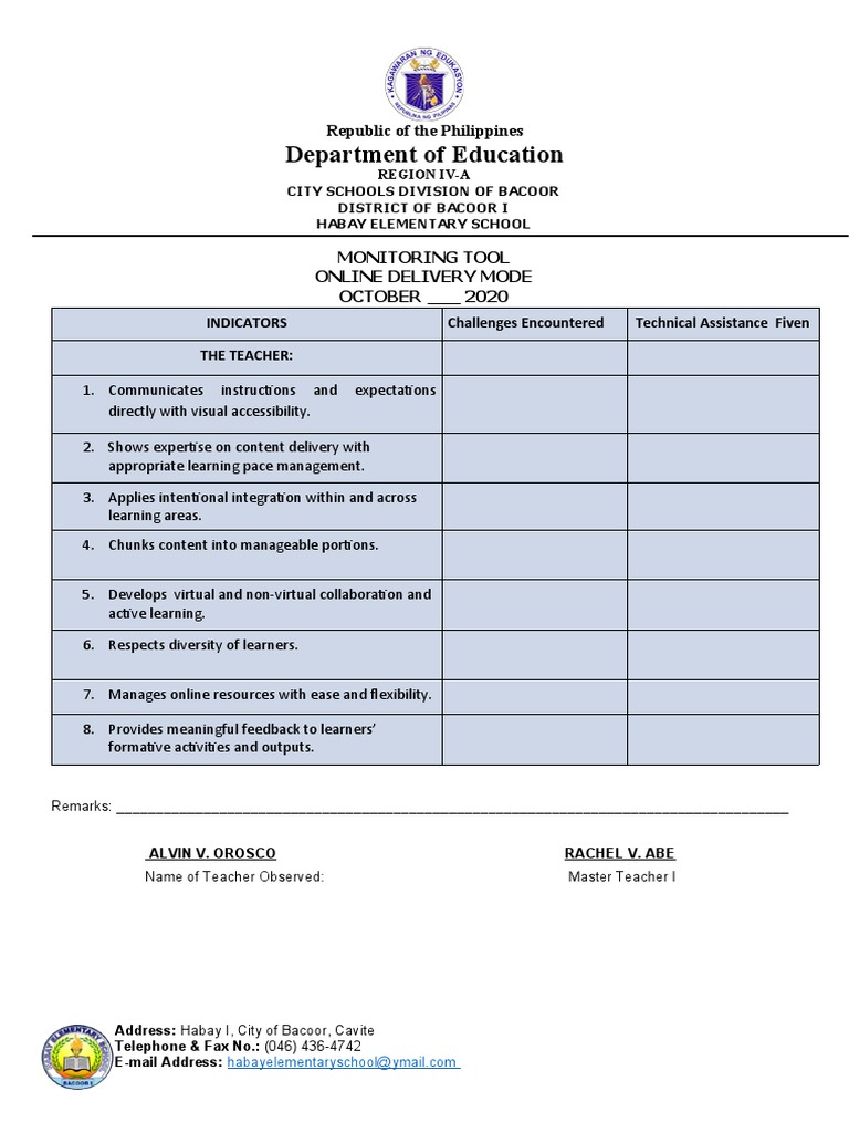 Monitoring Tool for Online Teaching | PDF