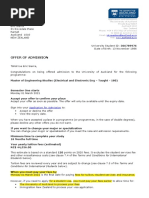 University of Auckland - Conditional Offer Letter | PDF | Travel Visa | Fee