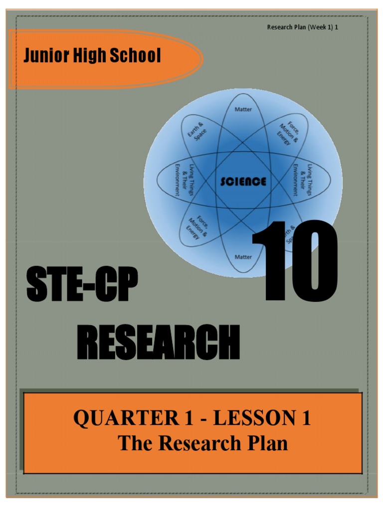 Ste-Cp Research: Quarter 1 - Lesson 1 The Research Plan | PDF ...