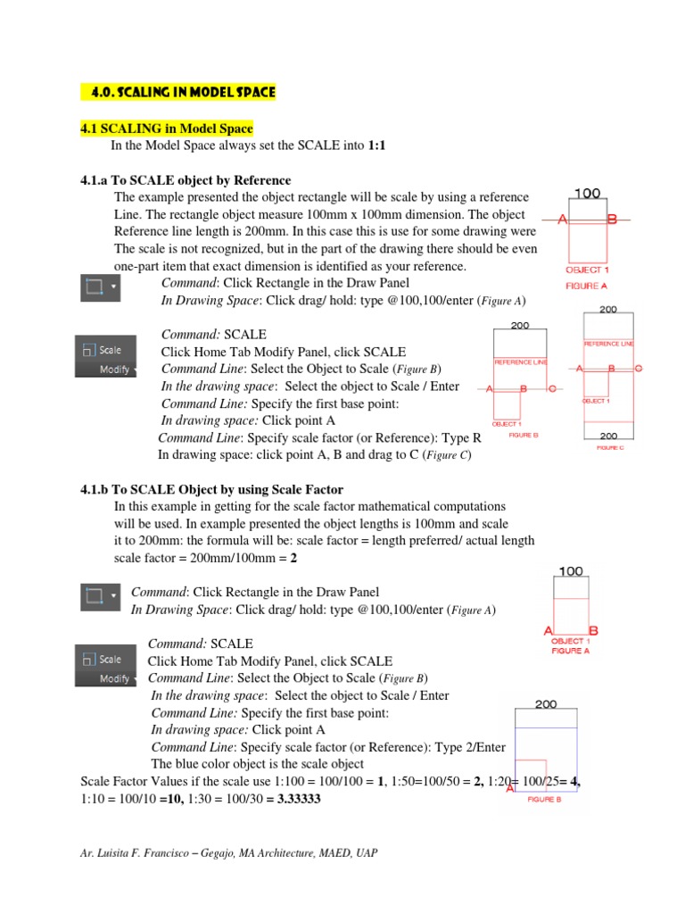 Module 4 Scaling Objects in Model Space and LOT Layouting Using Survey ...