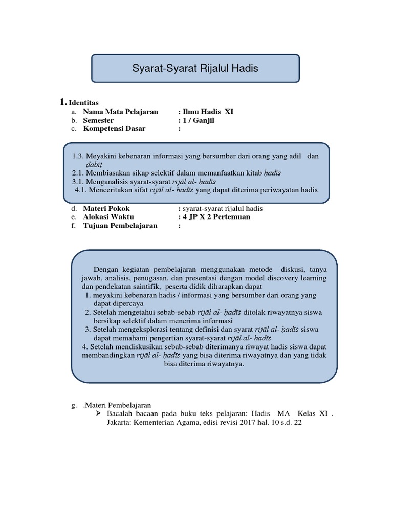 Rijalul Hadits | PDF