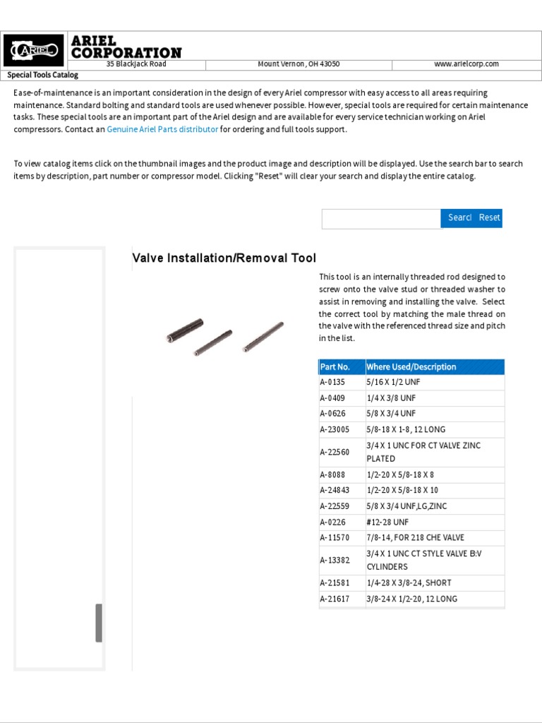 Ariel Corporation - Arielcorp - Com22 | PDF | Machines | Tools