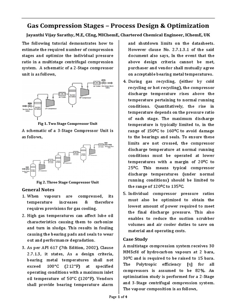 Compressor Stage Pressure - Design & Optimization | PDF | Chemical ...