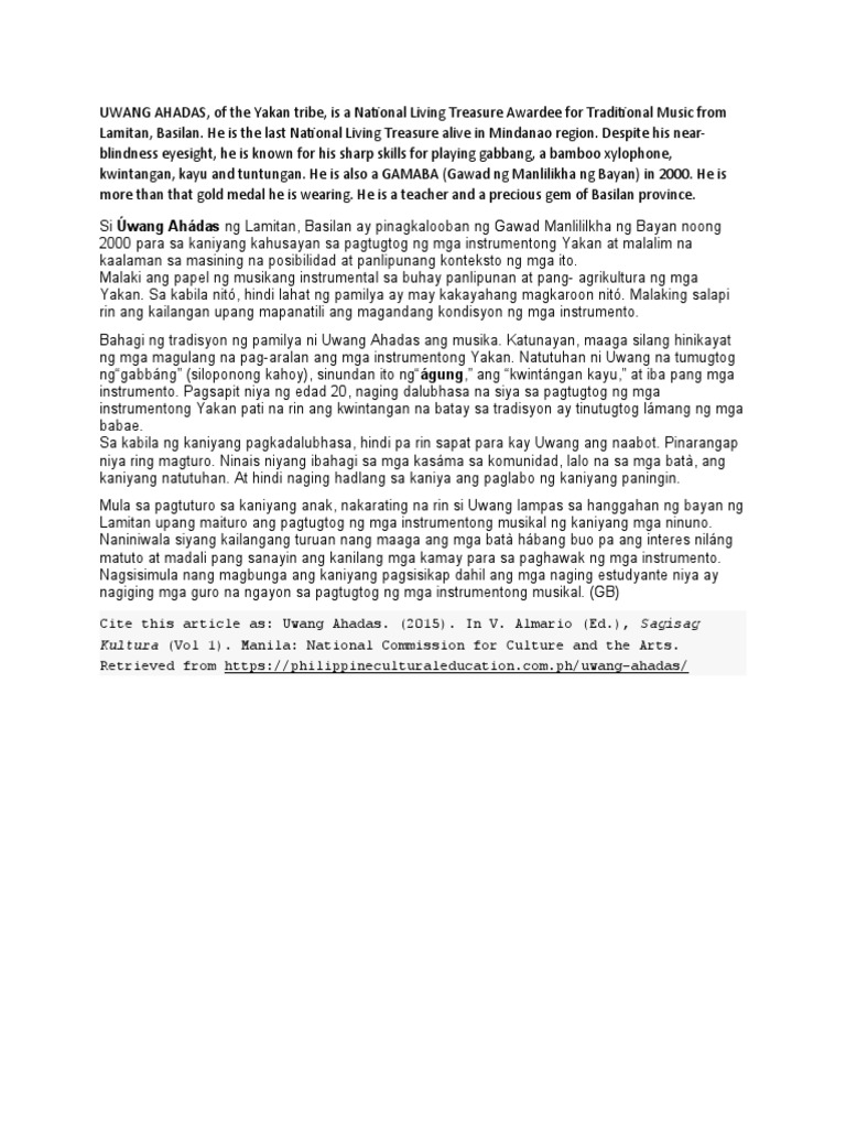 Reflection Uwang Ahadas | PDF