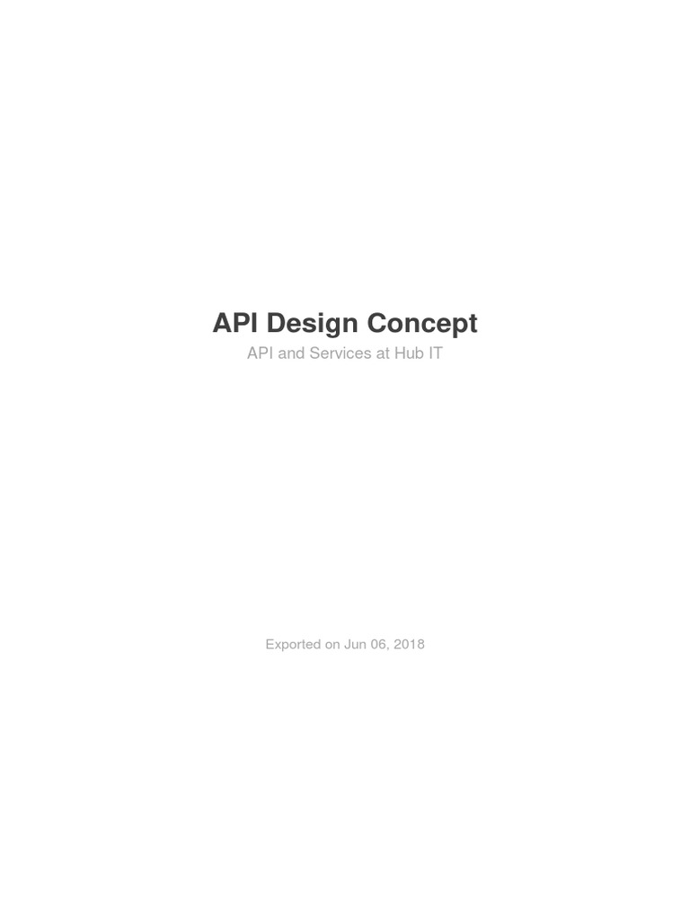 API Design Concept | PDF | Application Programming Interface | Representational State Transfer