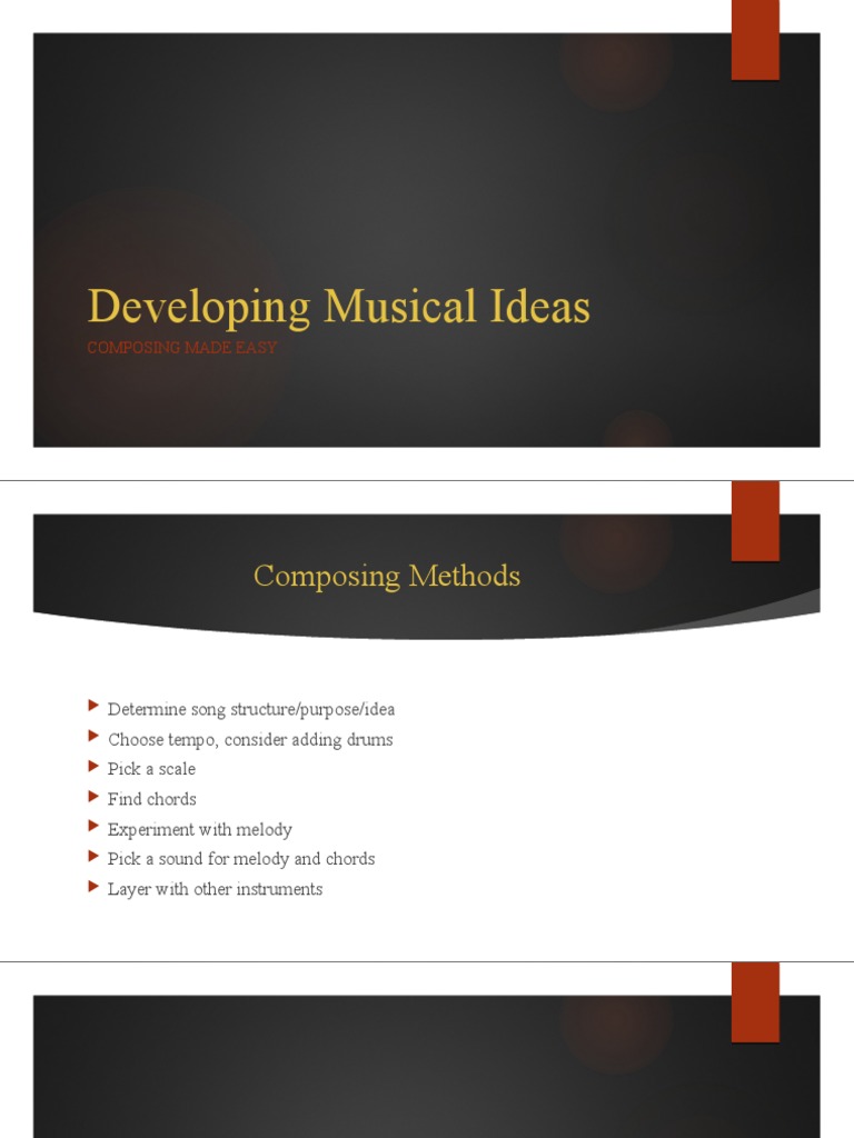 Developing Musical Ideas: Composing Made Easy | PDF