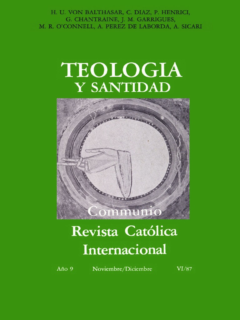 COMMUNIO Teología y Santidad PDF | PDF