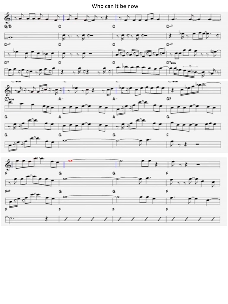 Who Can It Be Now | PDF