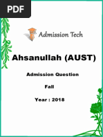 Ahsanullah (AUST) : Admission Question Spring Year: 2019 | PDF | Proton | Particle Physics