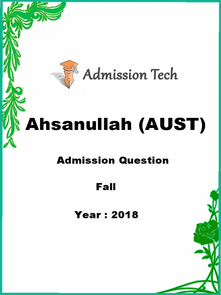 Ahsanullah (AUST) : Admission Question Fall Year: 2018 | Download Free PDF | Electron | Proton