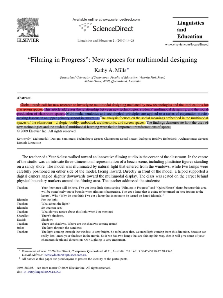 RA 1 - Filming in Progress | PDF | Cinematography | Classroom