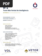 Teste Não Verbal de Inteligencia - G38 | PDF | Inteligência | Cognição