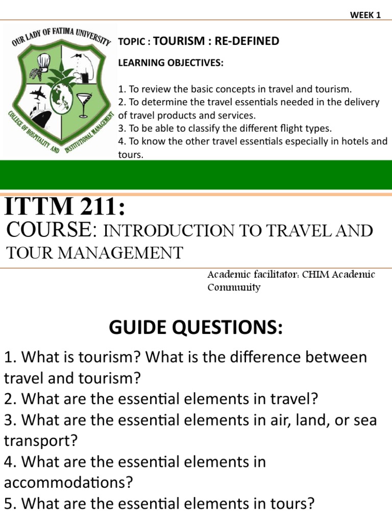 Introduction to Travel and Tourism: Laying the Foundation | PDF ...