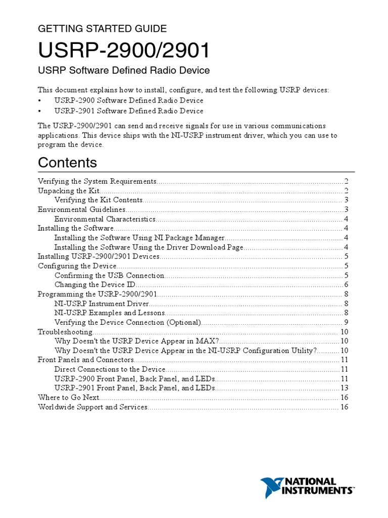 Manual de Uso USRP 2900 | PDF | Usb | Device Driver
