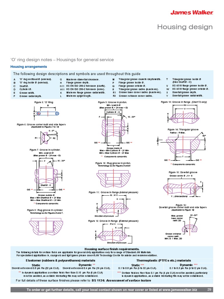 O-Ring Housing Design Specifications | PDF | Engineering Tolerance ...