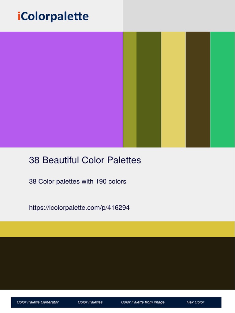 38 Beautiful Color Palettes for Design Inspiration | PDF