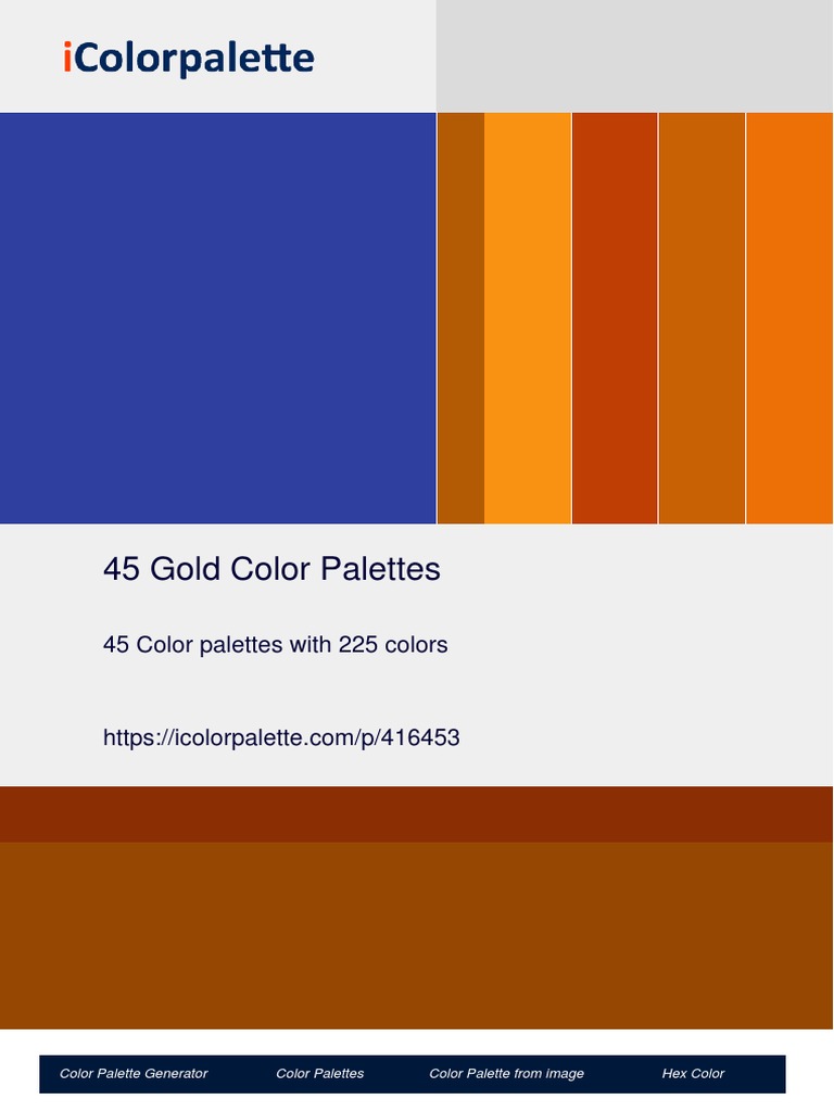 Gold Color Palettes and Codes | PDF | Color | Light