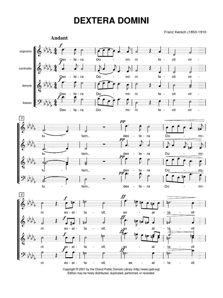 Dextera Domini, Ferenc Kersch PDF | PDF | Canto | Música vocal