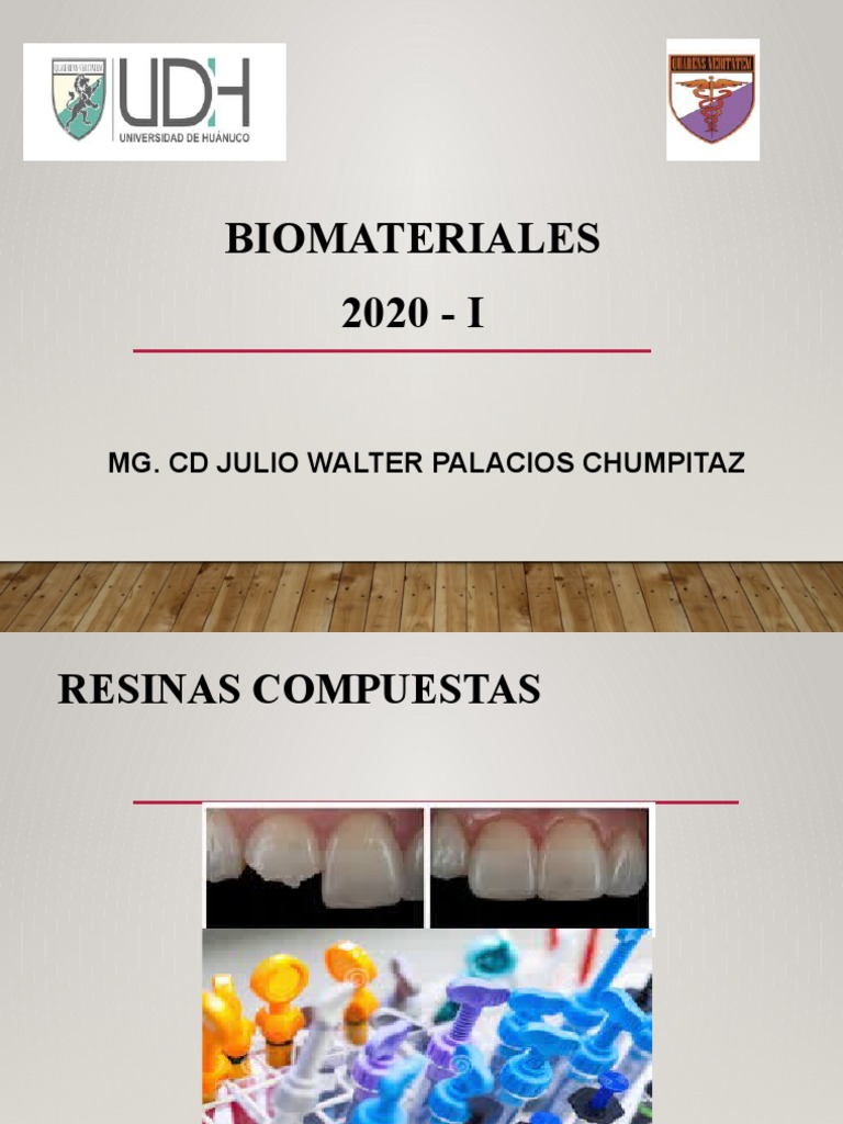 BIOMATERIALES 11 de Junio RESINAS COMPUESTAS | PDF | Compuesto Dental ...