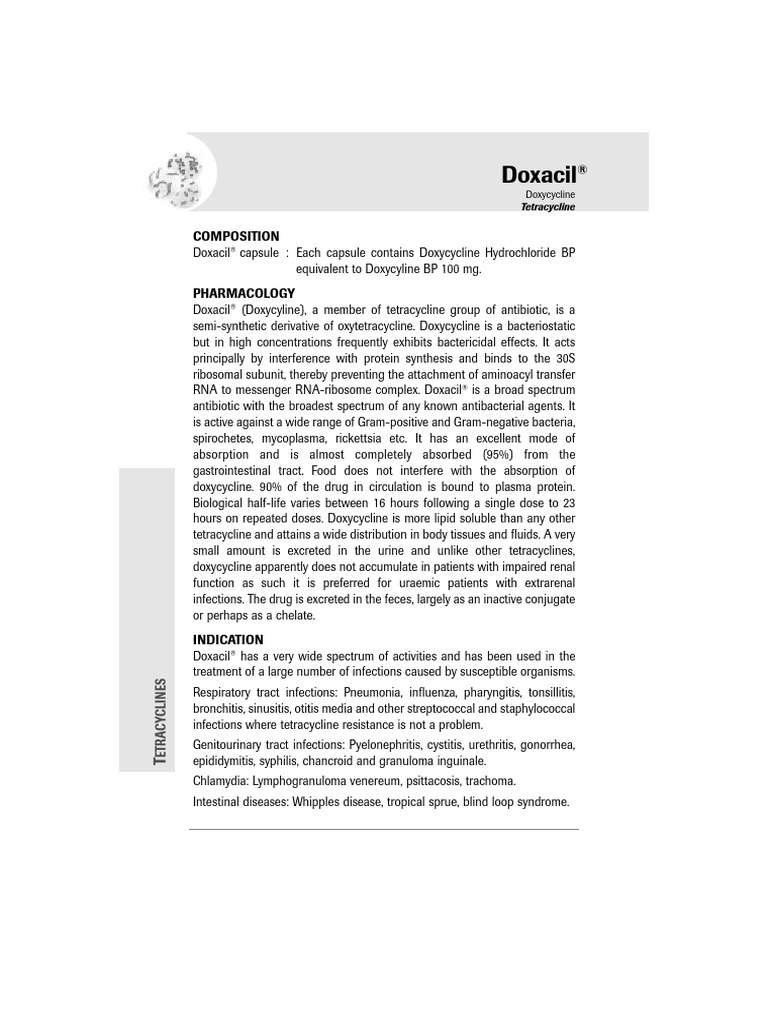 Doxacil: Composition | PDF | Diseases And Disorders | Medicine