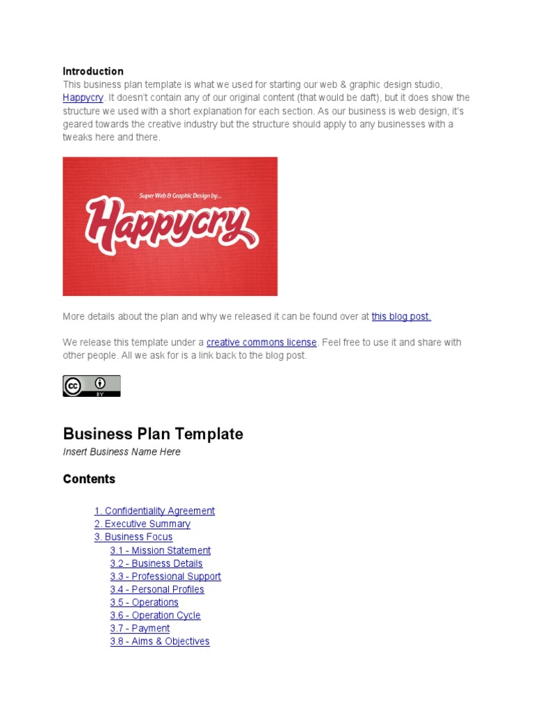Business Plan Template: Insert Business Name Here | PDF | Pricing ...
