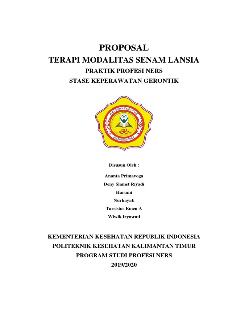 Terapi Modalitas TAK SENAM LANSIA | PDF