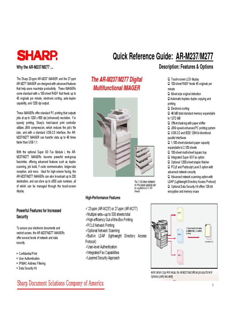Arm237 m277 Quick Ref | PDF | Fax | Media Technology