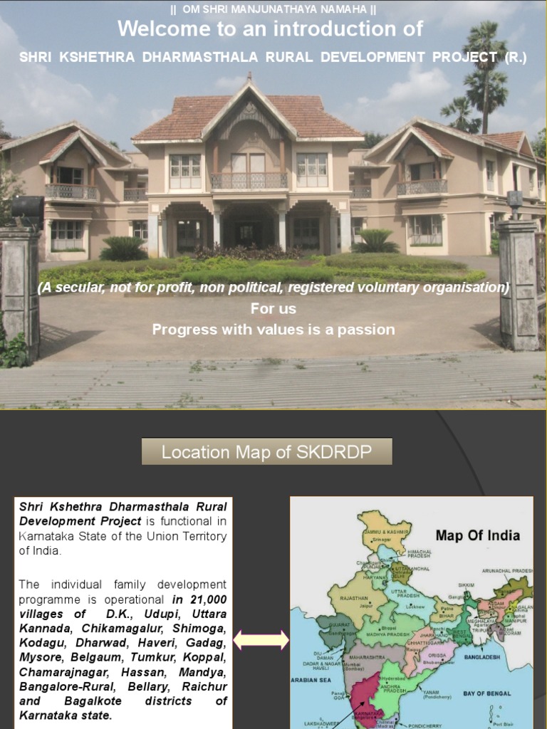 Welcome To An Introduction Of: Shri Kshethra Dharmasthala Rural ...