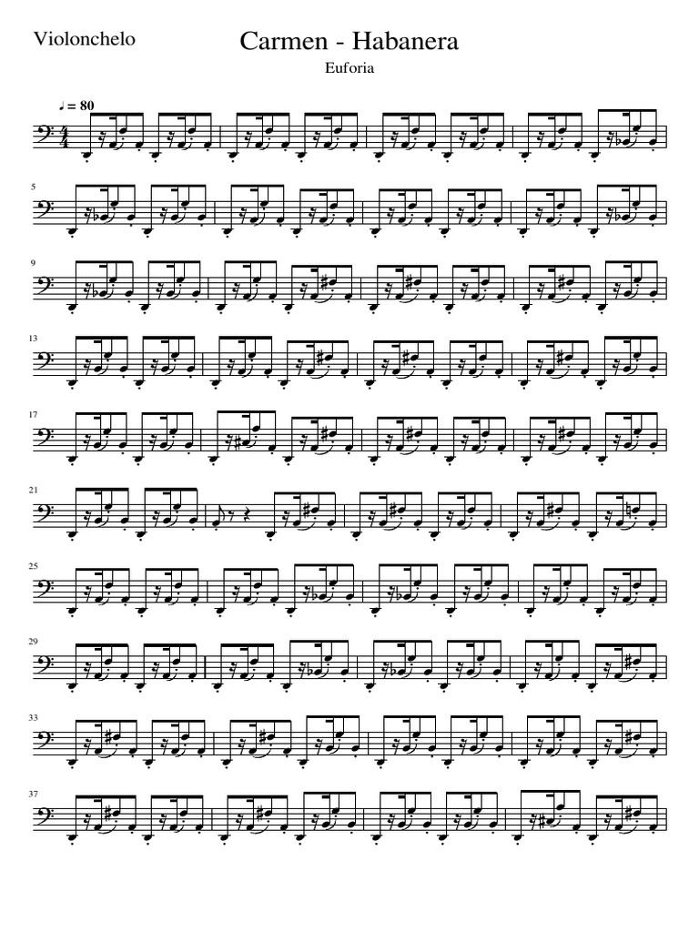 Carmen - Habanera: Violonchelo | PDF