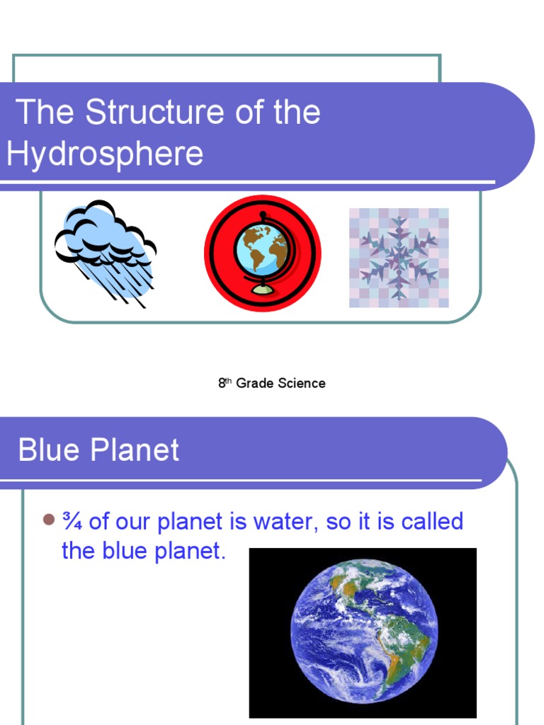 The Structure of The Hydrosphere: 8 Grade Science | PDF | Aquifer ...