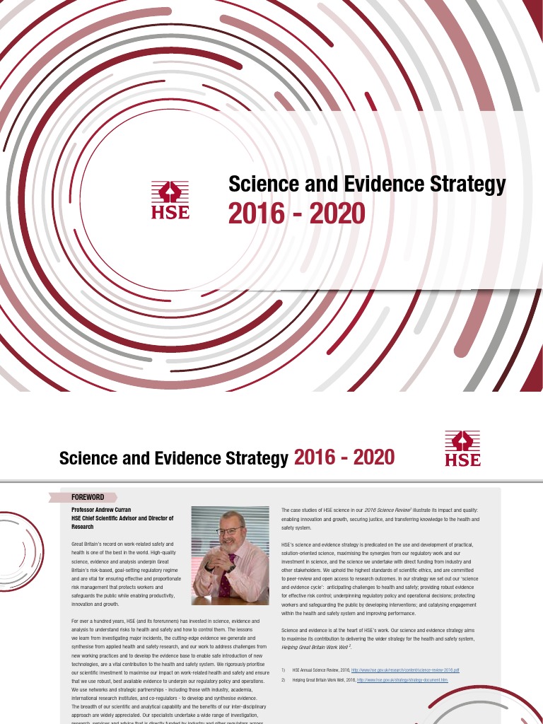 Science Evidence Strategy 1620 | PDF | Occupational Safety And Health ...