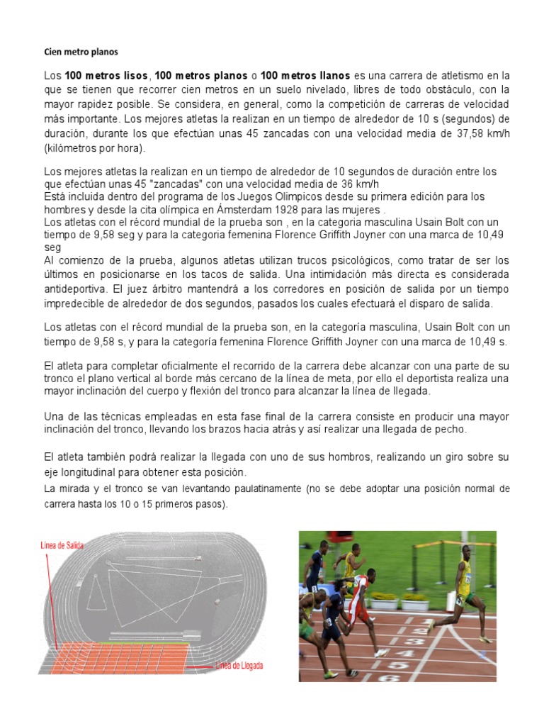 Cien Metro Planos | PDF | Deportes olímpicos | Deporte del atletismo