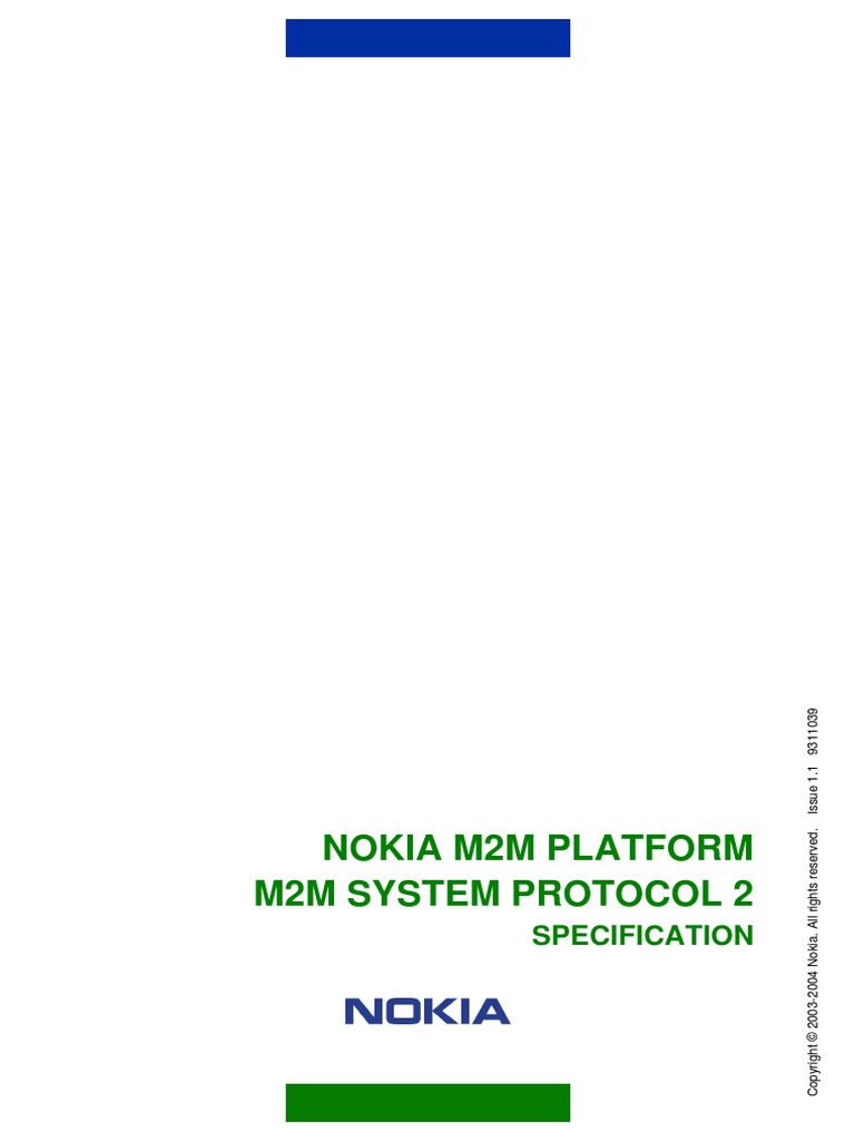 Nokia M2M Platform M2M System Protocol 2: Specification | PDF ...