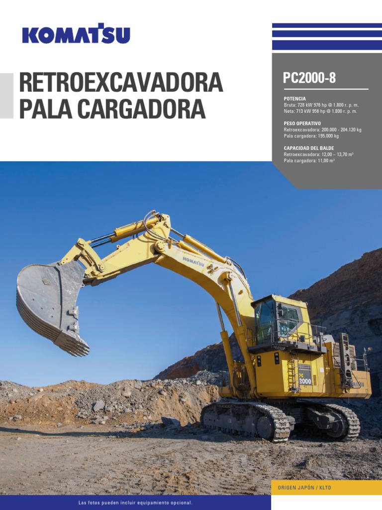 Catálogo Pala Hidráulica PC2000 8 Esp Digital | PDF | Vehículo híbrido | Bienes manufacturados