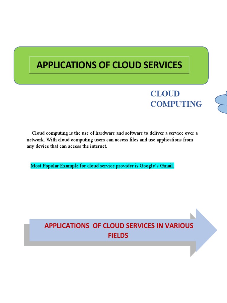 Applications of Cloud Computing | PDF | Cloud Computing | Application ...