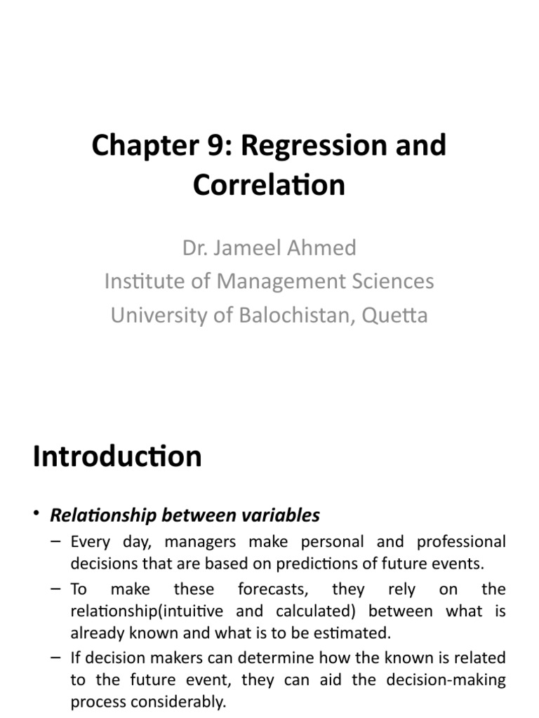 CH 12 Regression and Correlation | PDF