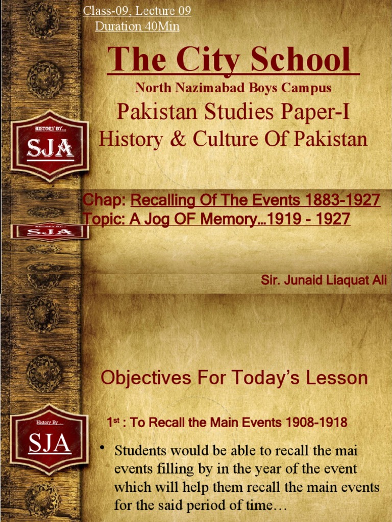 The City School: Pakistan Studies Paper-I | PDF | Epistemology | Cognition