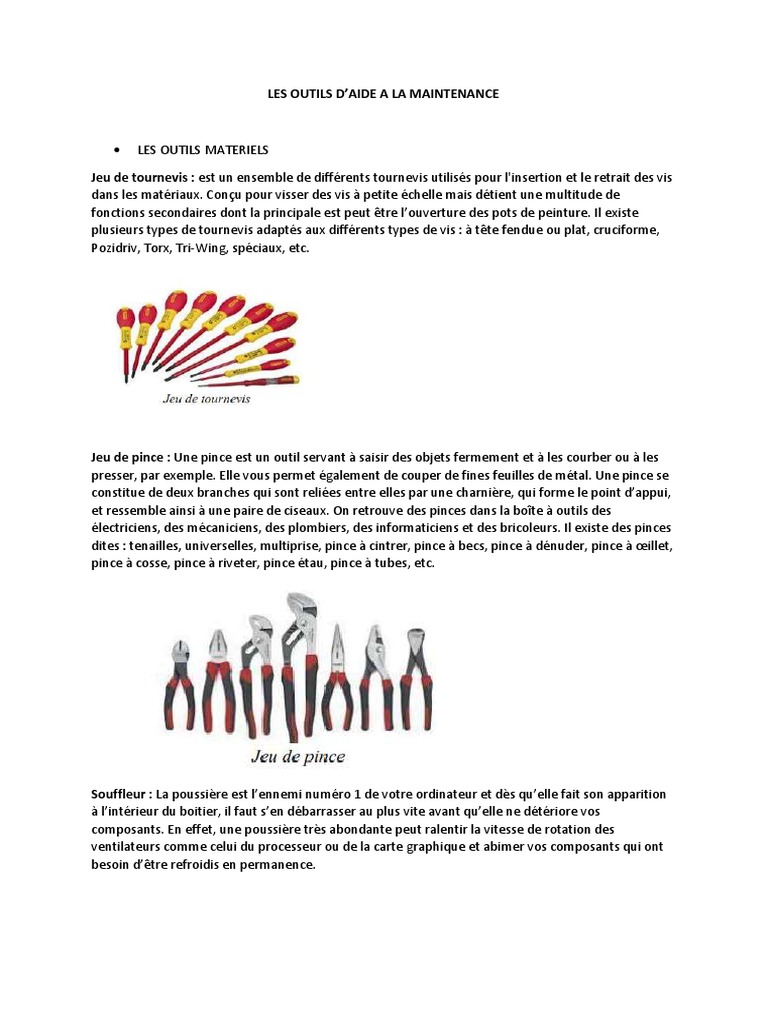 Outils essentiels pour la maintenance industrielle | PDF | Soudage ...