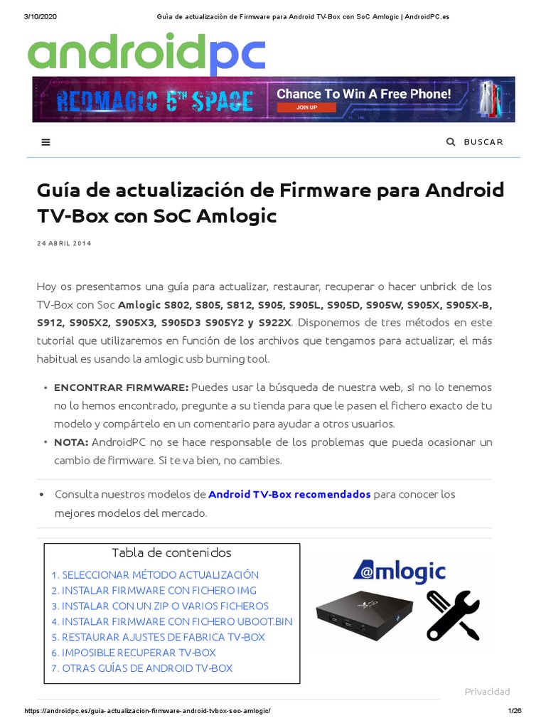 Guía de Actualización de Firmware para Android TV-Box Con SoC Amlogic ...