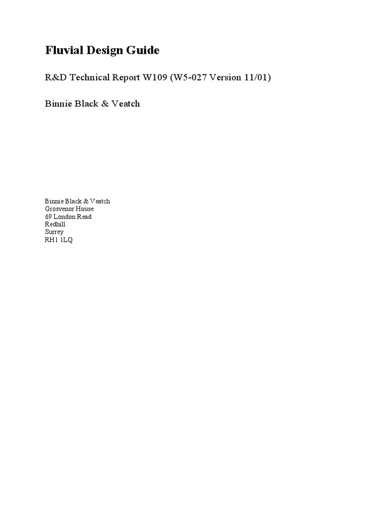 Fluvial Design Guide | PDF | River | Geomorphology