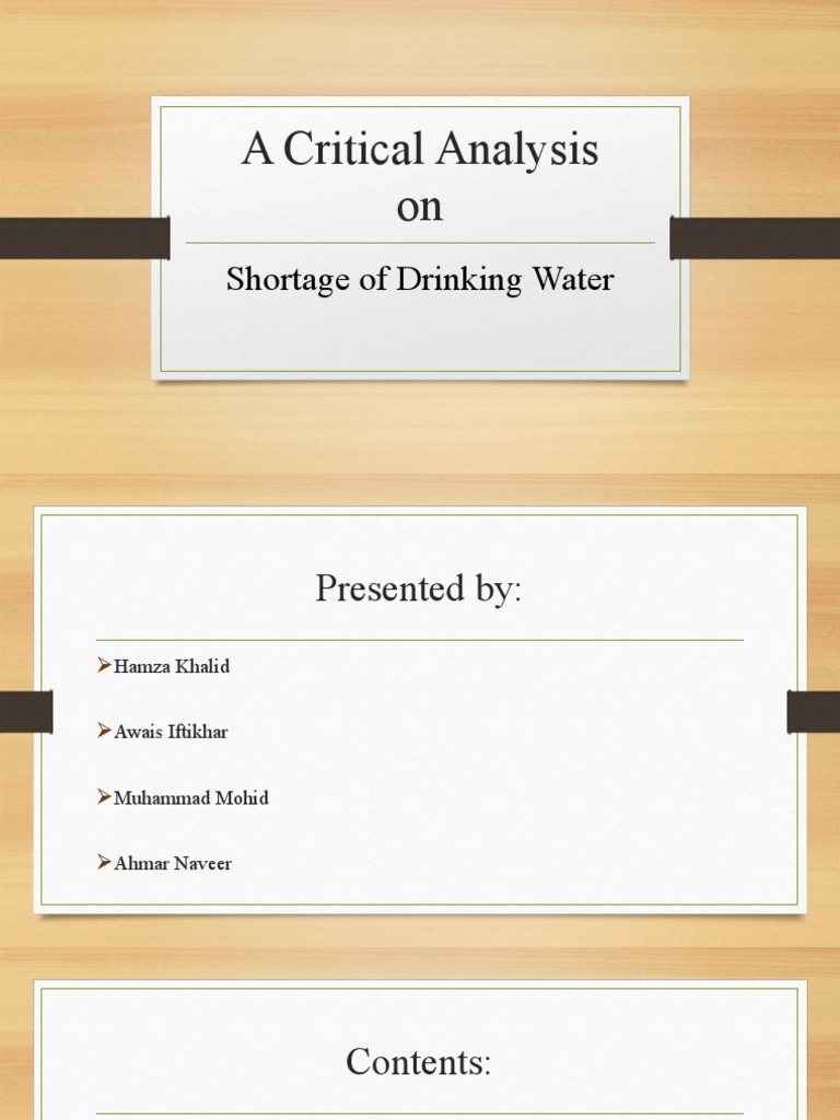 Global Water Crisis Analysis | PDF