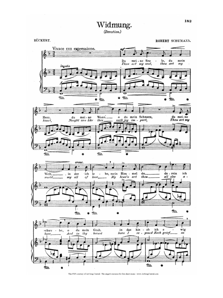 Schumann - Widmung | PDF
