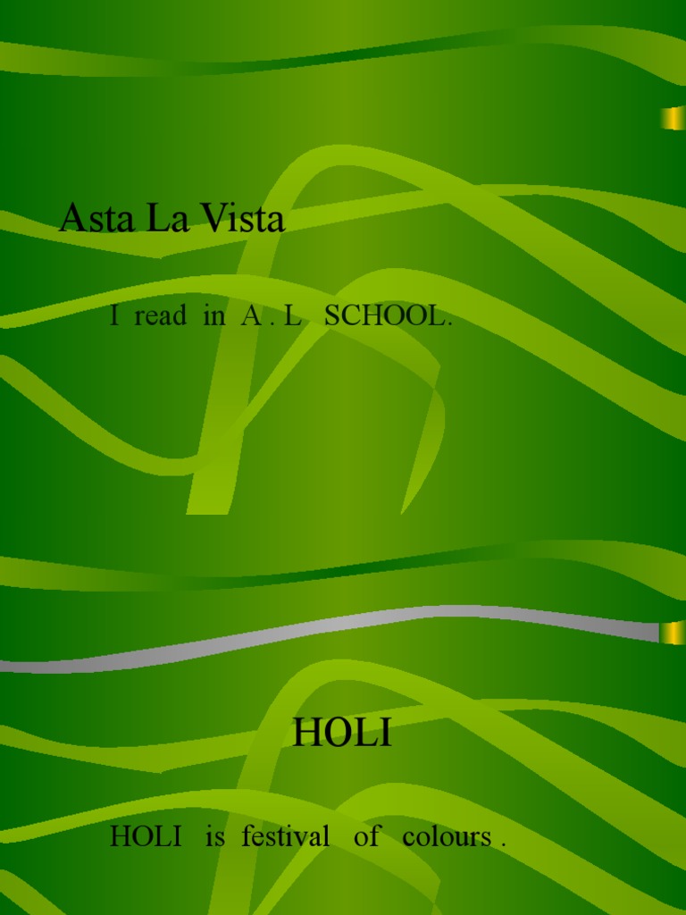 Asta La Vista | PDF