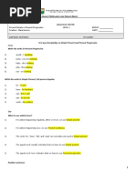 SIMPLE PRESENT AND PRESENT PROGRESSIVE - Worksheet COMPLETE | PDF