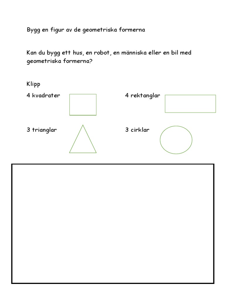 Bygg en Figur Av de Geometriska Formerna | PDF